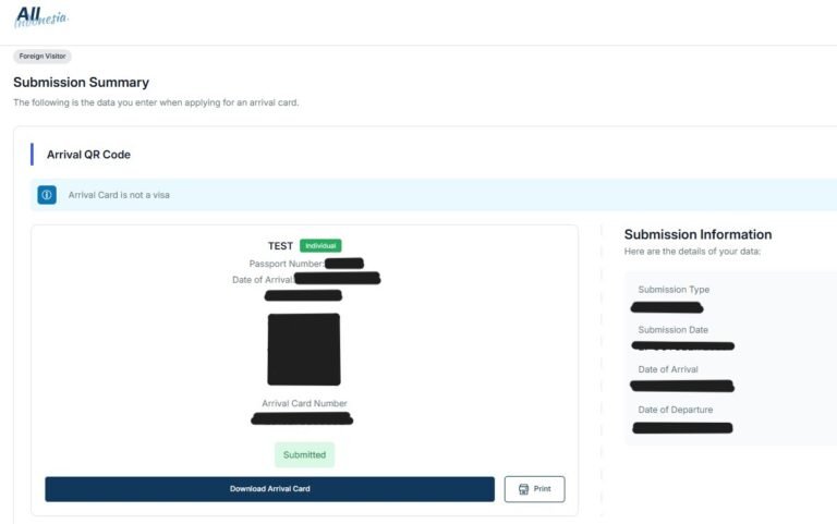 Bali Online Customs Form to Complete | Arrival Card Form Online